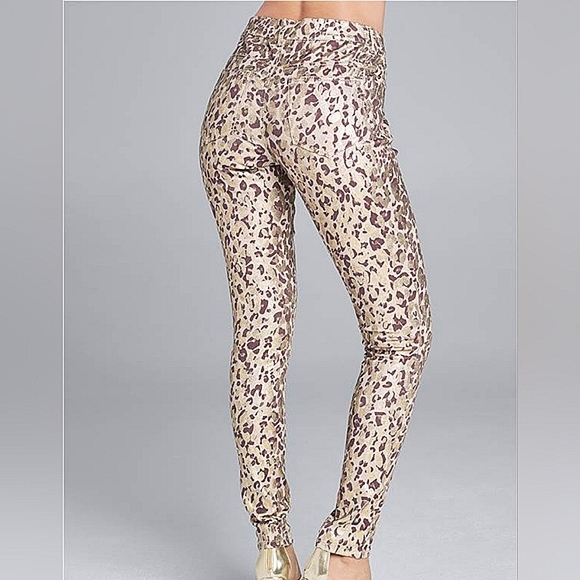VENUS | Jeans | Venus Gold Leopard Jeans | Poshmark
